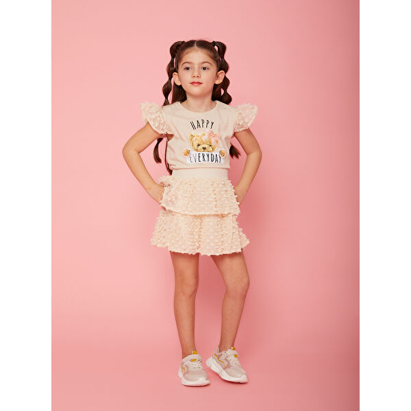 Little Star Beli Lastikli Kız Çocuk Etek