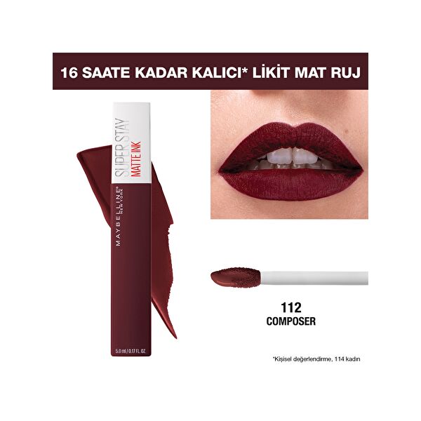 Maybelline New York Superstay Matte Ink Ruj 145 Maybelline New York Superstay Matte Ink Ruj 145