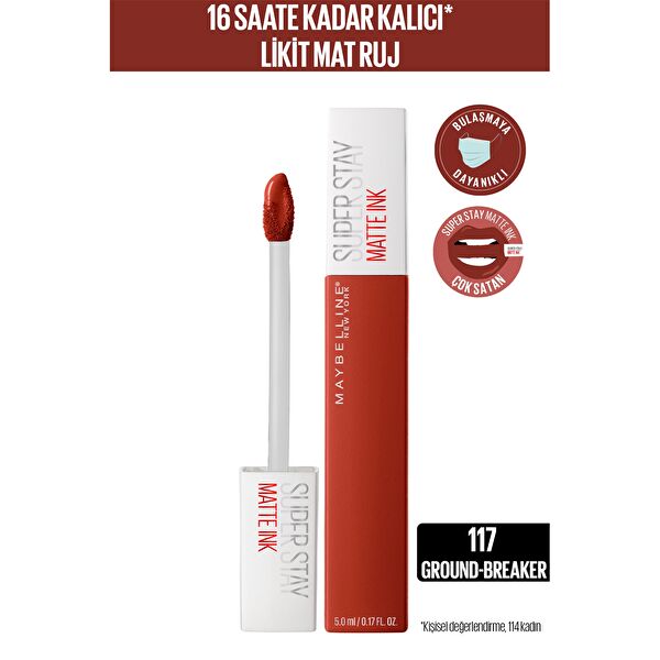 Maybelline New York Super Stay Matte Ink City Edition Likit Mat Ruj - 117 Ground-Breaker Maybelline New York Super Stay Matte Ink City Edition Likit Mat Ruj - 117 Ground-Breaker