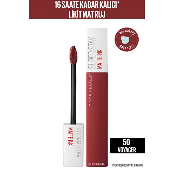 Maybelline New York Superstay Matte Ink Kalıcı Ruj 50 Voyager Maybelline New York Superstay Matte Ink Kalıcı Ruj 50 Voyager