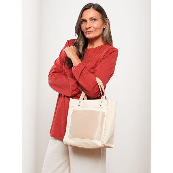 Renk Bloklu Kadın Kol Çantası