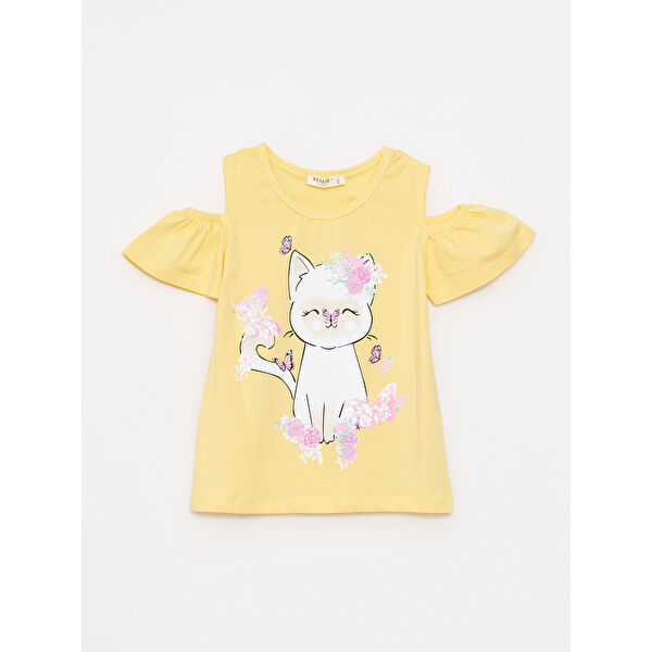 Breeze Bisiklet Yaka Kız Bebek Tişört