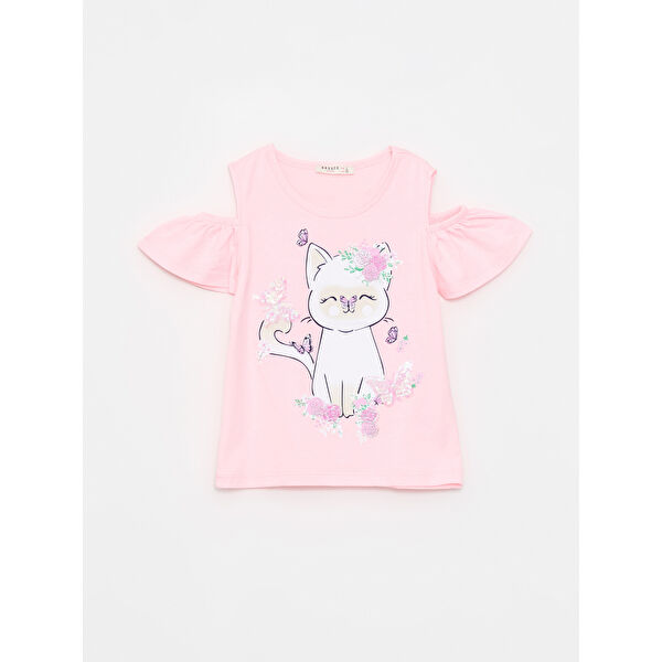 Breeze Bisiklet Yaka Kız Bebek Tişört