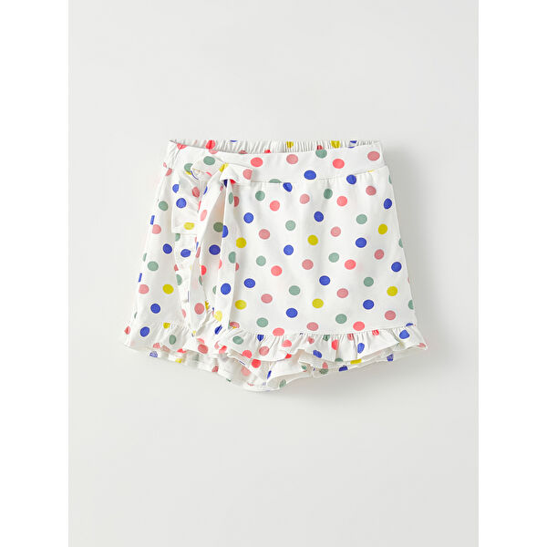 Breeze Beli Lastikli Kız Çocuk Şort