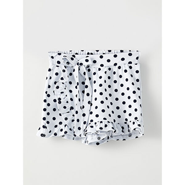 Breeze Beli Lastikli Kız Bebek Şort