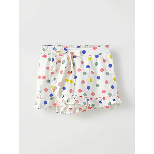 Breeze Beli Lastikli Kız Bebek Şort