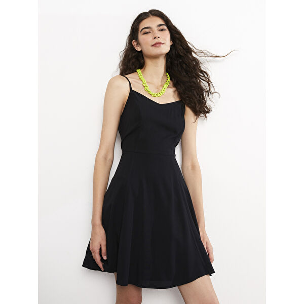 Kalp Yaka Düz Askılı A Kesim Kadın Elbise Kalp Yaka Düz Askılı A Kesim Kadın Elbise