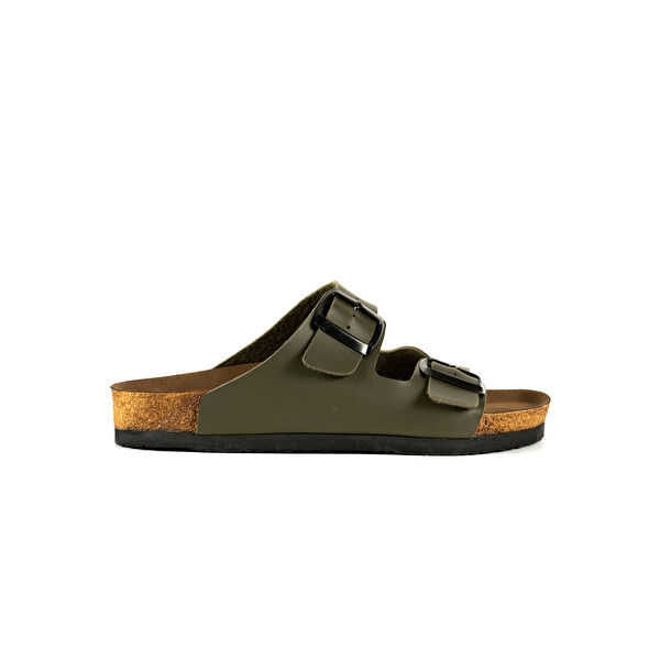 Çift Bantlı Toka Detaylı Kadın Terlik