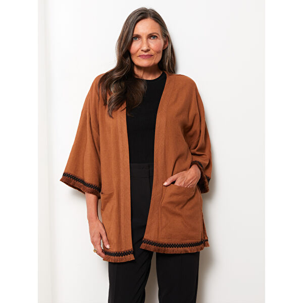 Şal Yaka Nakışlı Kadın Kimono Şal Yaka Nakışlı Kadın Kimono