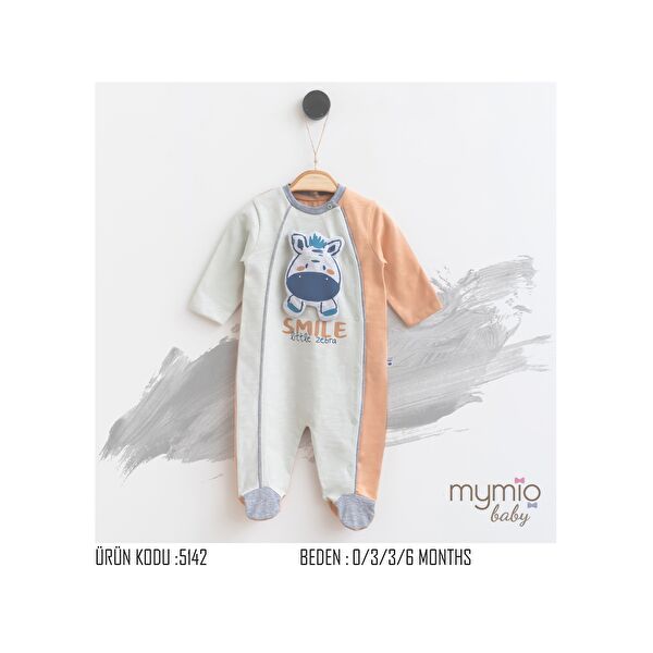 Bisiklet Yaka Uzun Kollu Erkek Bebek Tulum