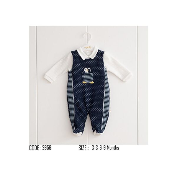 Polo Yaka Uzun Kollu Erkek Bebek Salopet