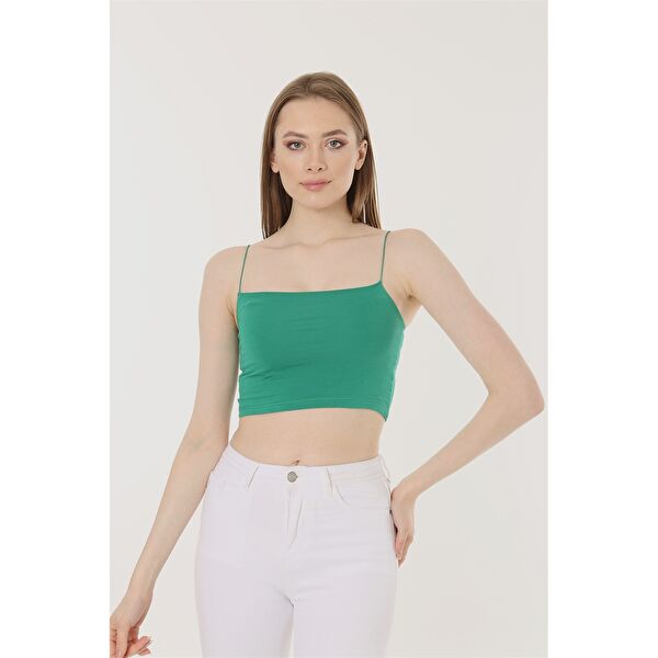 Kare Yaka Düz Crop Kadın Atlet Kare Yaka Düz Crop Kadın Atlet