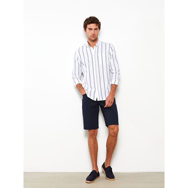 Standart Kalıp Gabardin Erkek Şort