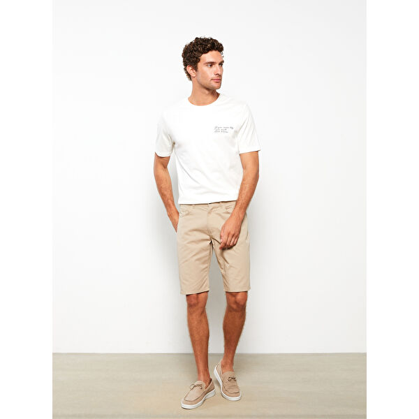 Standart Kalıp Gabardin Erkek Şort