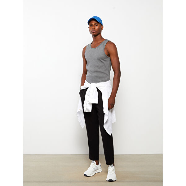 Bisiklet Yaka Kolsuz Pamuklu Erkek Atlet