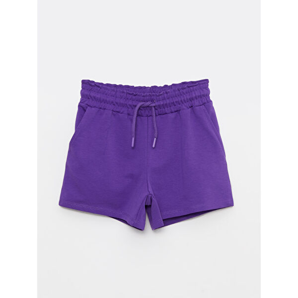 Beli Lastikli Basic Pamuklu Kız Çocuk Şort