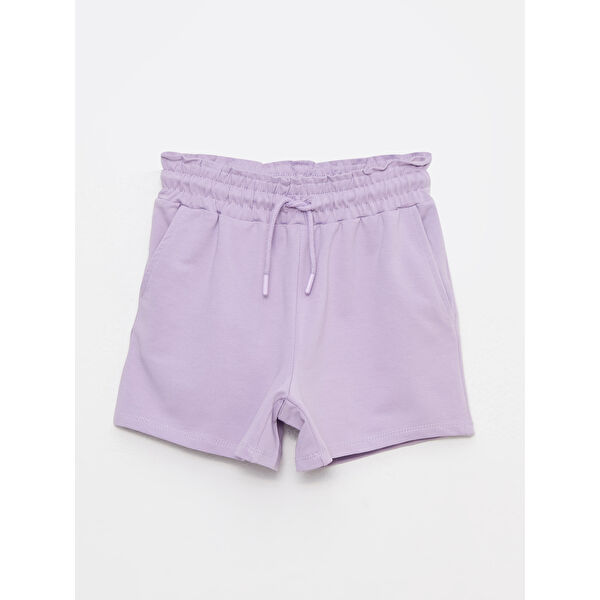 Beli Lastikli Basic Pamuklu Kız Çocuk Şort