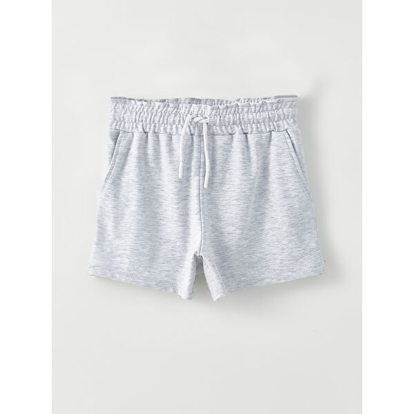 Beli Lastikli Basic Pamuklu Kız Çocuk Şort Beli Lastikli Basic Pamuklu Kız Çocuk Şort