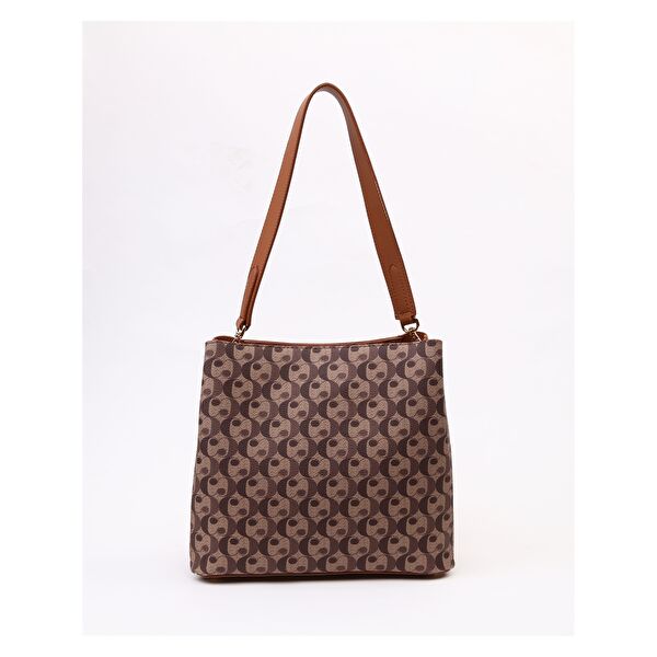 Monogram Baskılı Kadın Omuz Çantası Monogram Baskılı Kadın Omuz Çantası