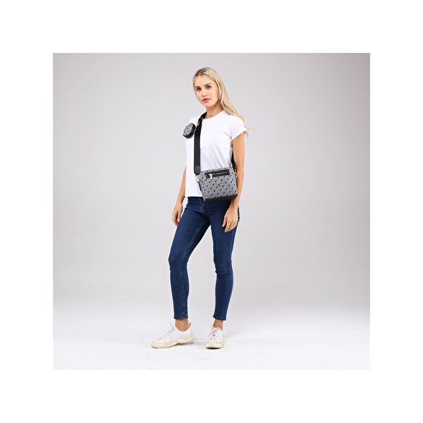 Monogram Baskılı Kadın Çapraz Çanta Monogram Baskılı Kadın Çapraz Çanta