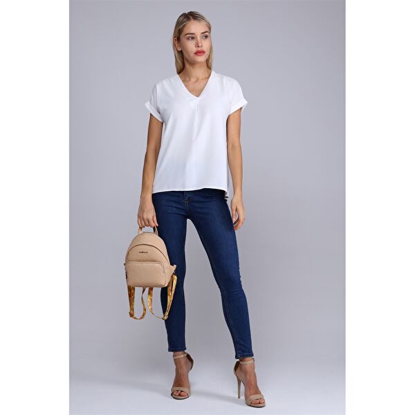 Monogram Baskılı Kadın Sırt Çantası Monogram Baskılı Kadın Sırt Çantası