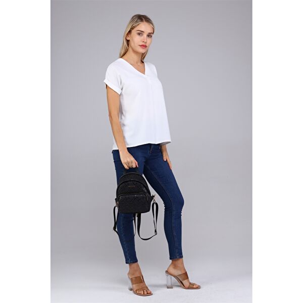 Monogram Baskılı Kadın Sırt Çantası Monogram Baskılı Kadın Sırt Çantası
