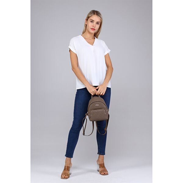 Monogram Baskılı Kadın Sırt Çantası Monogram Baskılı Kadın Sırt Çantası