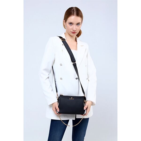 Yılan Derisi Detaylı Kadın Çapraz Çanta