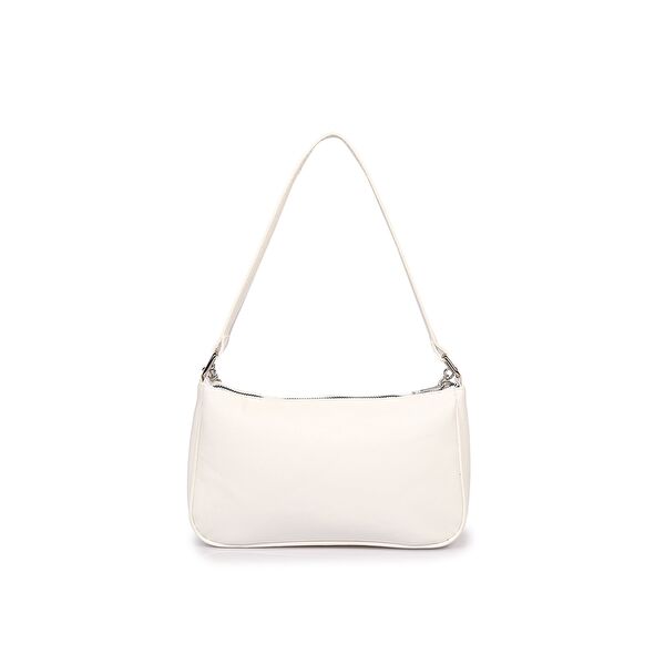 Deri Görünümlü Kapitoneli Kadın Baget Çanta