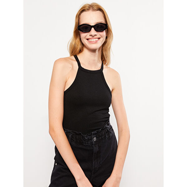 Halter Yaka Düz Kadın Atlet