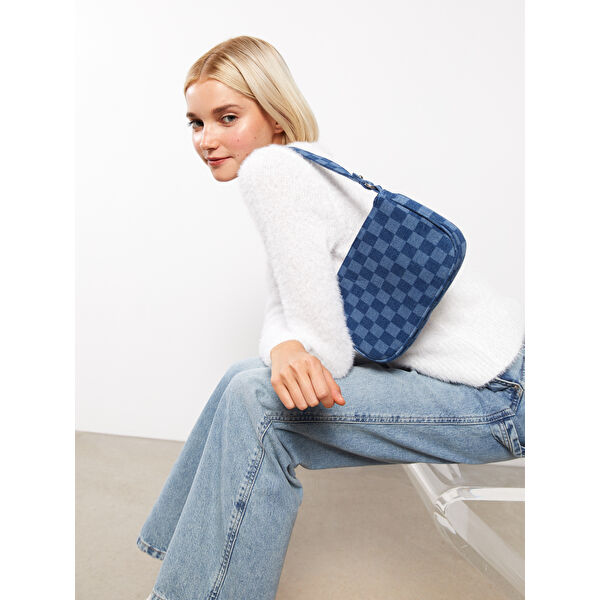 Desenli Kadın Baget Çanta