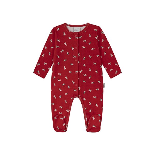 Bisiklet Yaka Uzun Kollu Organik Pamuklu Kız Bebek Tulum Bisiklet Yaka Uzun Kollu Organik Pamuklu Kız Bebek Tulum