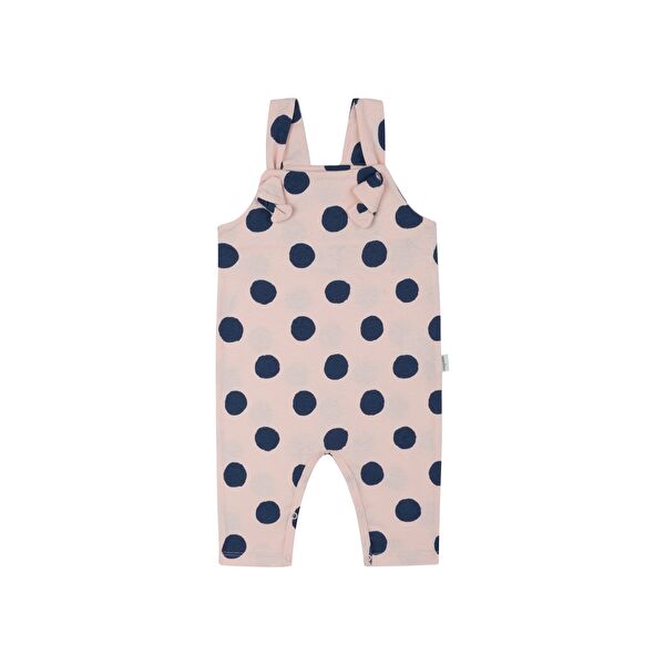 Kare Yaka Askılı Organik Pamuklu Kız Bebek Tulum