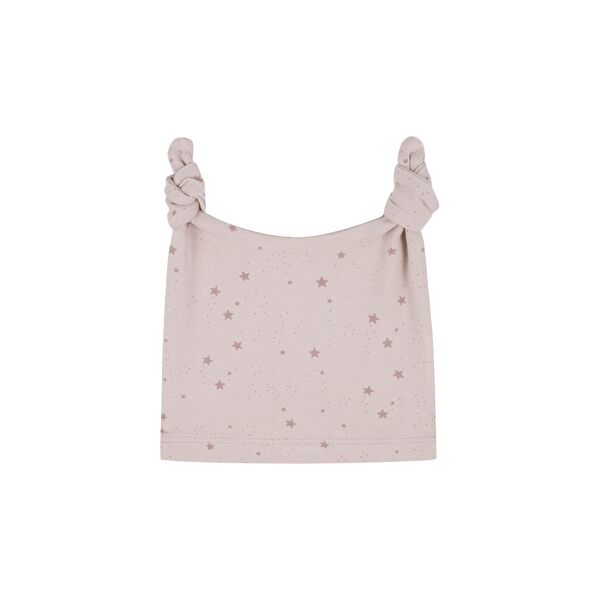 Baskılı Organik Pamuklu Kız Bebek Bere