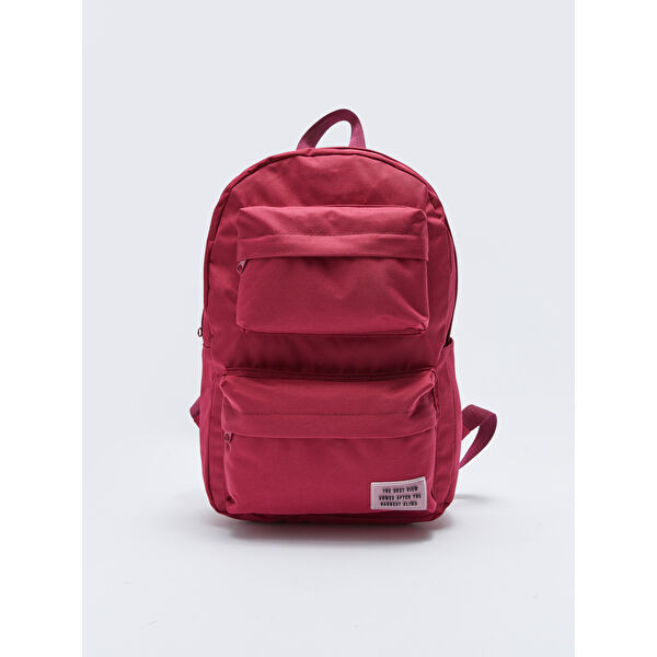 Etiket Baskılı Kadın Sırt Çantası