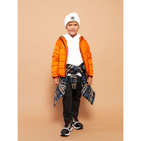 Kapüşonlu Basic Erkek Çocuk Şişme Mont