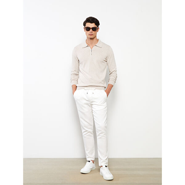 Polo Yaka Uzun Kollu Erkek Triko Kazak