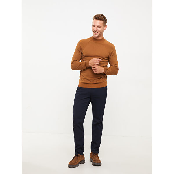 Yarım Balıkçı Yaka Uzun Kollu Erkek Triko Kazak