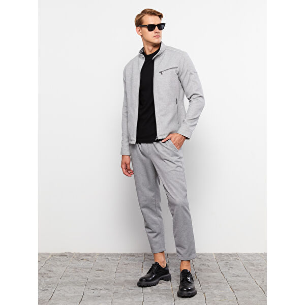 Slim Fit Biker Yaka Erkek Mont