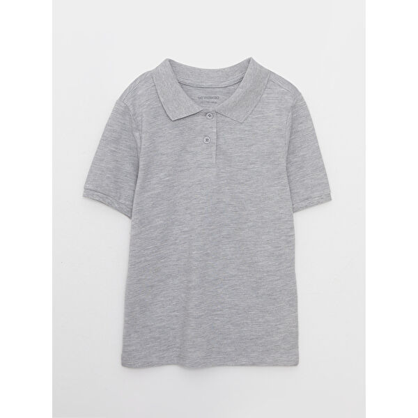 Polo Yaka Basic Kısa Kollu Pamuklu Kız Çocuk Tişört Polo Yaka Basic Kısa Kollu Pamuklu Kız Çocuk Tişört