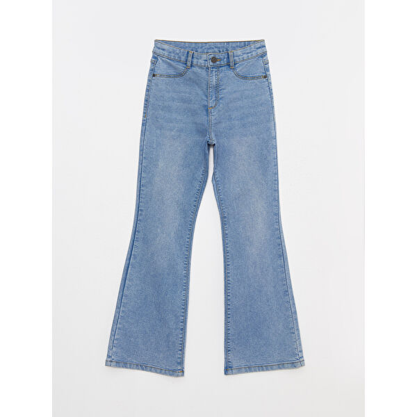 Basic İspanyol Paça Kız Çocuk Jean Pantolon