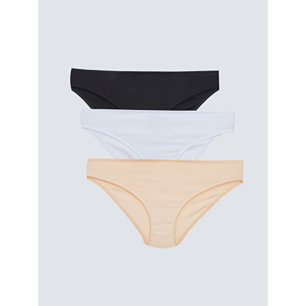 Düz Kadın Bikini Külot 3'lü Paket