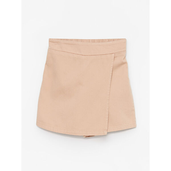 Beli Lastikli Basic Gabardin Kız Çocuk Şort Etek