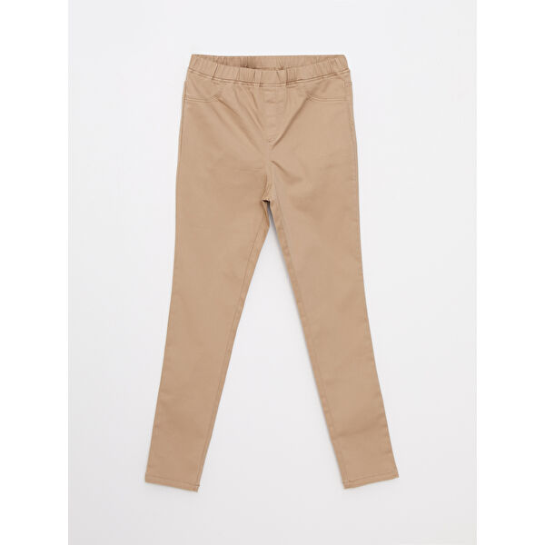 Beli Lastikli Basic Gabardin Kız Çocuk Pantolon