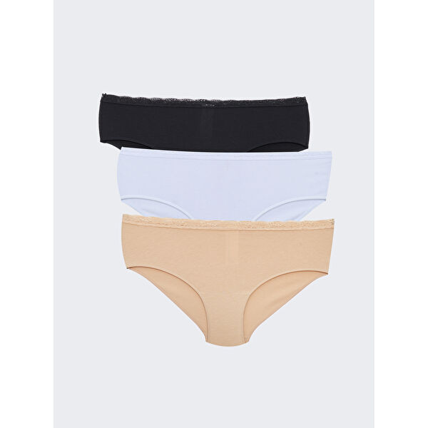 Dantel Detaylı Hipster Külot 3'lü Paket