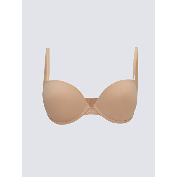 Balenli Yarım Dolgulu Düz Tişört Sütyen