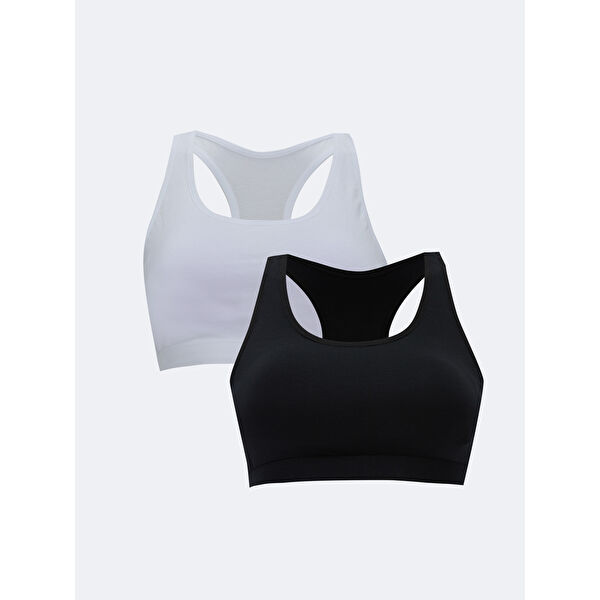 U Yaka Düz Balensiz Büstiyer Sütyen 2'li Paket