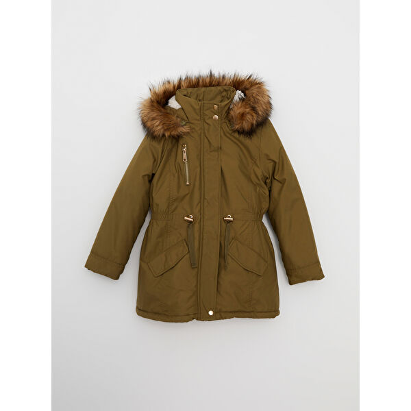 Kapüşonlu Basic Kız Çocuk Parka Kapüşonlu Basic Kız Çocuk Parka