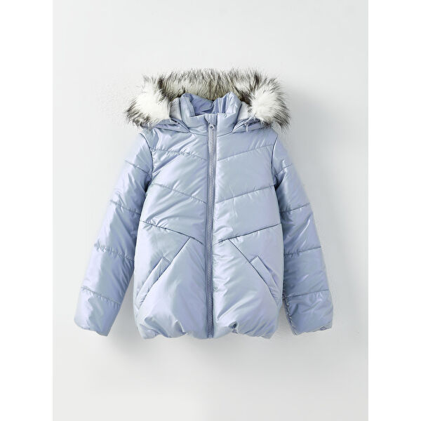 Kapüşonlu Basic Kız Çocuk Şişme Mont