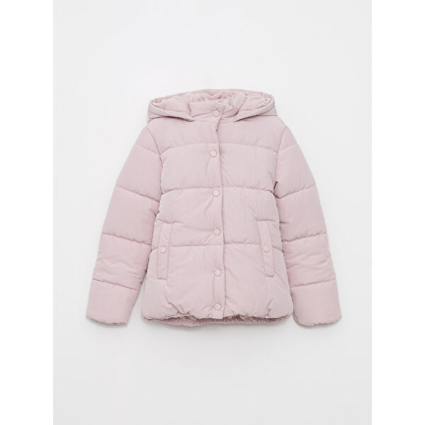 Kapüşonlu Basic Kız Çocuk Şişme Mont